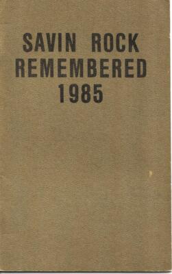 1985 SAVIN ROCK REMEMBERED (WEST HAVEN CONN) | eBay