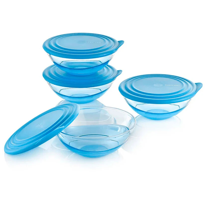 Tupperware Clearly Elegant Complete Set Blue New | eBay