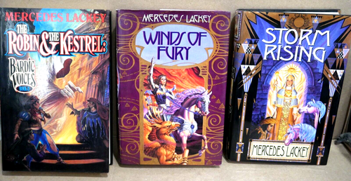 3 HC Hardcover Mercedes Lackey Winds of Fury- Robin & the Kestrel ...
