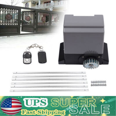 Automatic driveway gate opener sliding gate motor 6m rack 2 Remotes ...