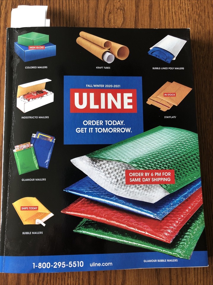 ULINE SHIPPING SUPPLY SPECIALISTS CATALOG BOOK SPRING/SUMMER 2021 | eBay