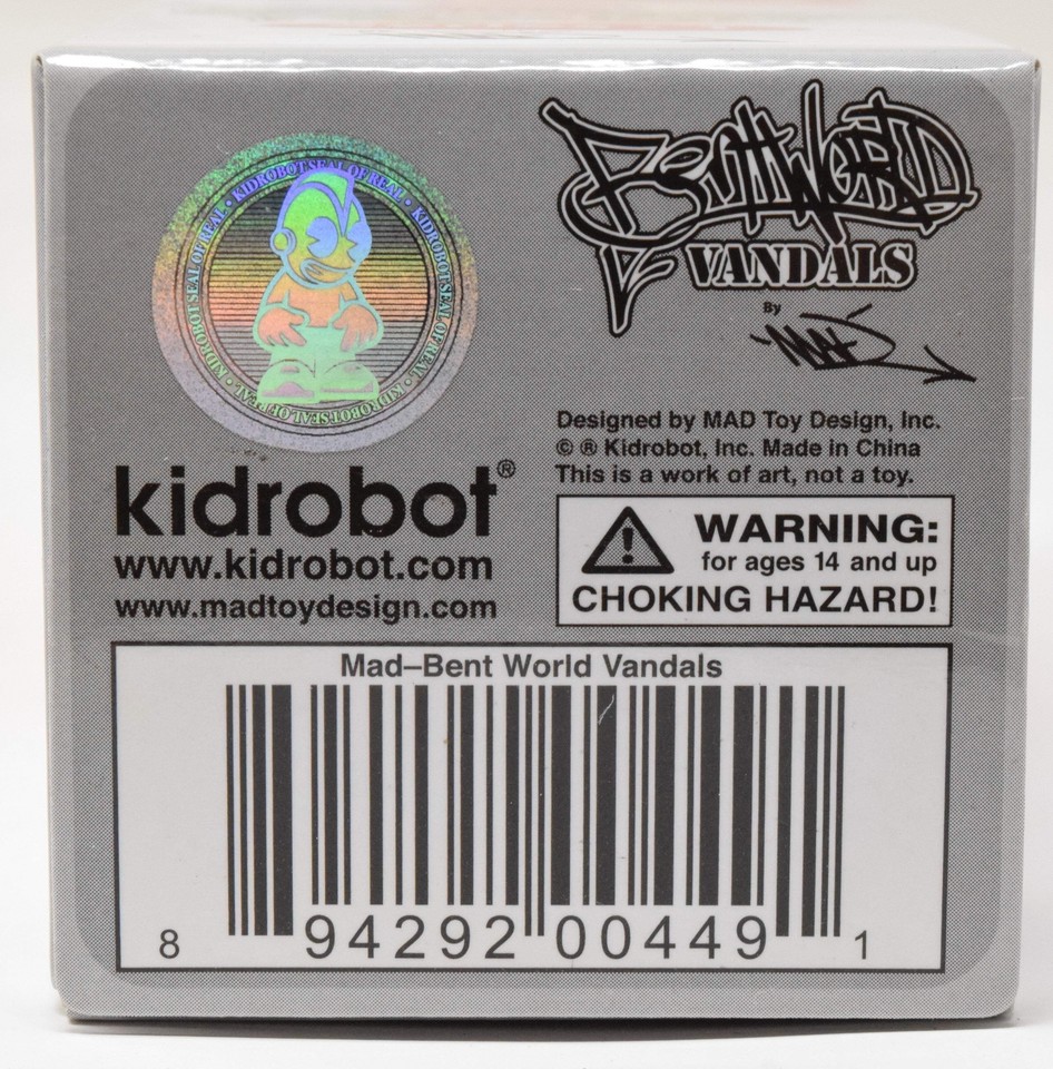 Kidrobot Bentworld Vandals Mad Mr Chisel New Vinyl Figure Spray Paint ...