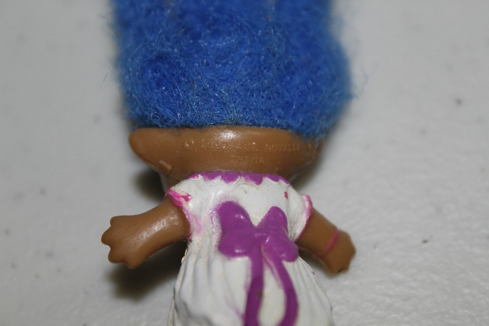 1992 Vintage Troll. Bride. Princess. Blue Hair. Ace Novelty | eBay