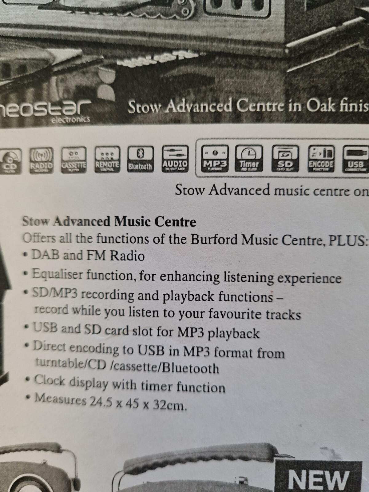 Advanced Music Centre Neostar. DAB SD/MP3 USB CD turntable, cassette ...