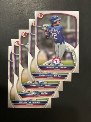Anthony Gutierrez 2023 Bowman Lot x5 Texas Rangers Prospect BP-85 | eBay