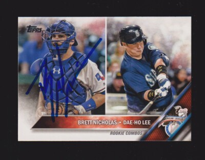 2016 TOPPS US 57 Brett Nicholas TEXAS RANGERS SIGNED AUTOGRAPH AUTO COA ...