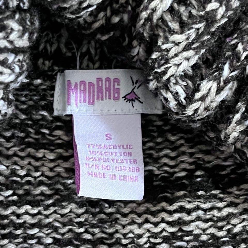 MadRag Cowl Neck Short Sleeve Knit Sweater Womens Size Small Acrylic Brown | eBay