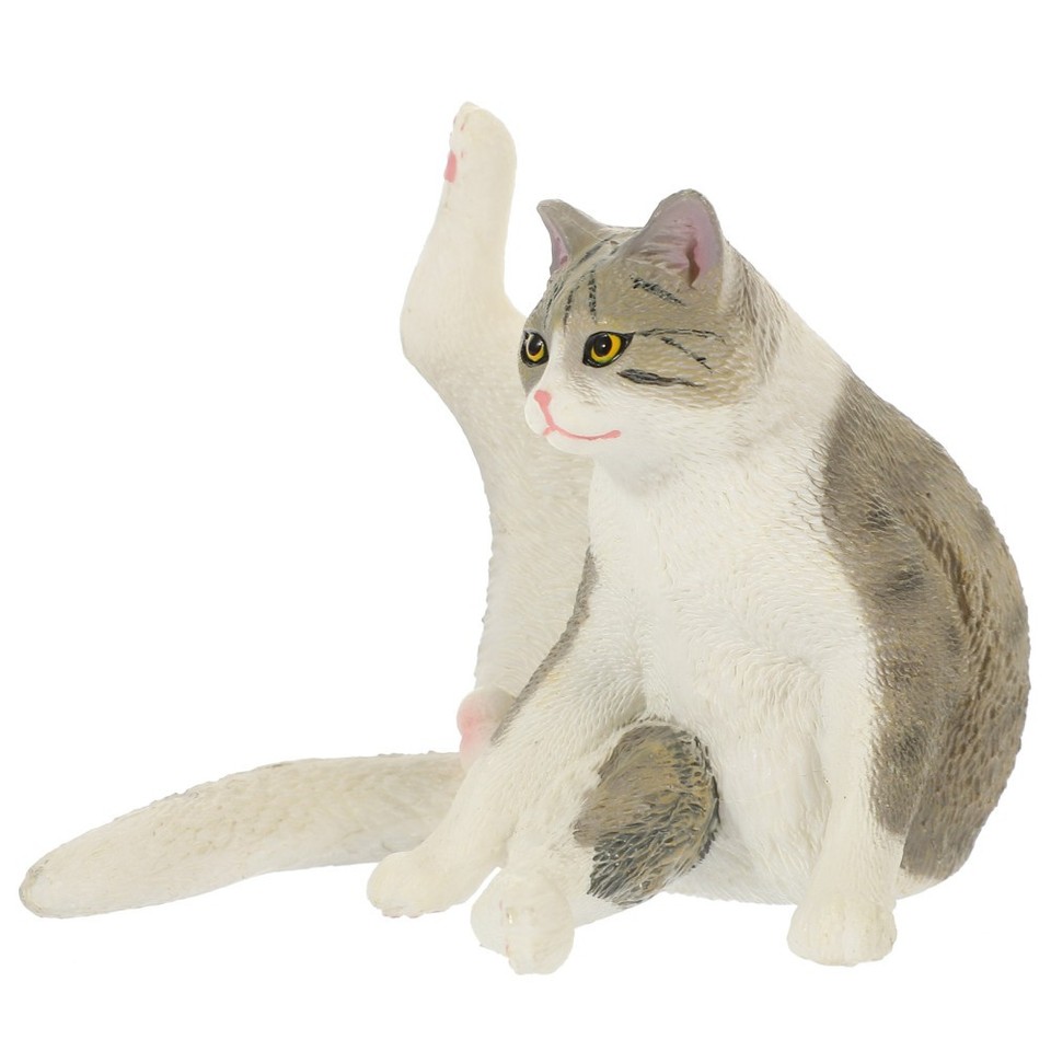 Cute Cat Figurine Small Cat Model Realistic Kitten Animal Statues ...