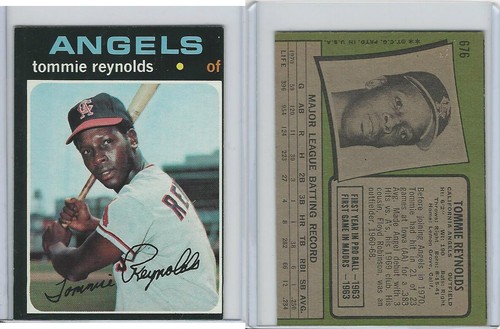 1971 Topps Baseball, #676 Tommie Reynolds, California Angels | eBay