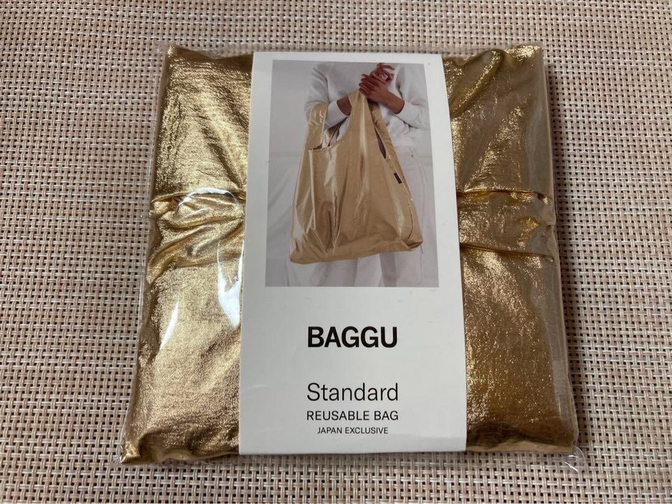 BAGGU Standard Bag Metallic Gold Eco Bag From Japan New | eBay