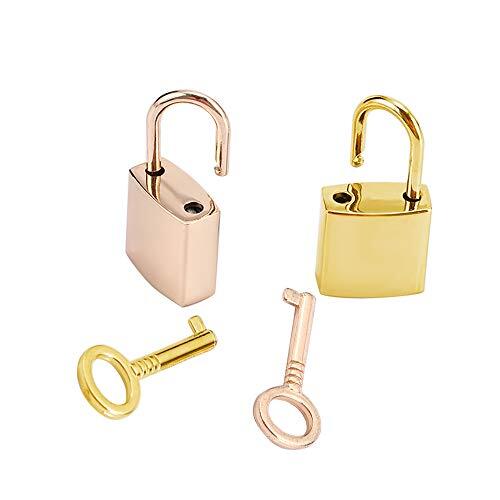 Mini Metal Lock Zinc Replacement Padlock With 3 Keys Mirror Glossy Gold ...