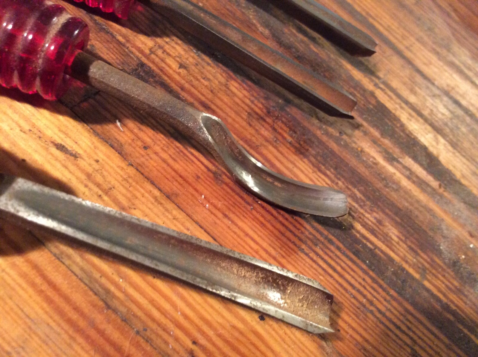 Vintage Wood Gouge Carving Set ,Master Mechanic Clear Handle | eBay