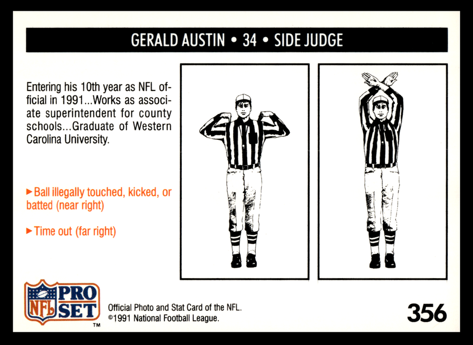 1991 Pro Set Gerald Austin #356 NFL Official NFL Football | eBay