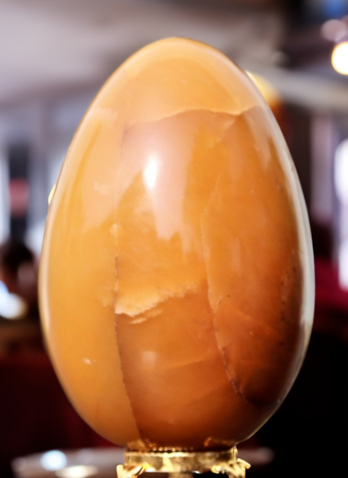 110MM Orange Aventurine Crystal Egg Natural Healing Chakra Energy ...