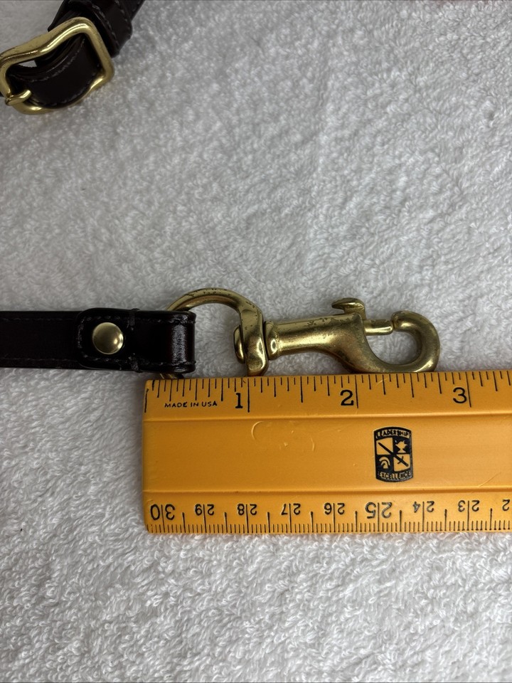 Vintage Coach replacement Brown Shoulder Strap Hangtags Antique Brass ...