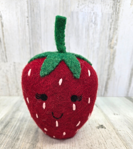 Felt Wool Strawberry Decortive Pin Cushion Cottagecore with Face | eBay