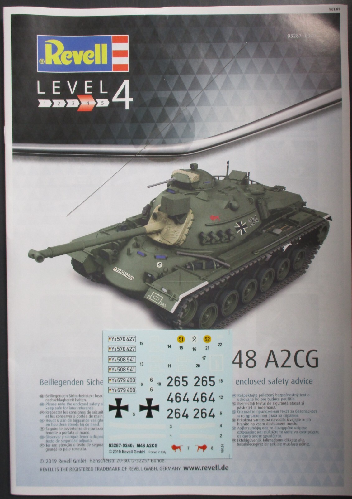 Revell 1/35th Scale M48 A2CG - Decals & Directions from Kit No. 03287 ...