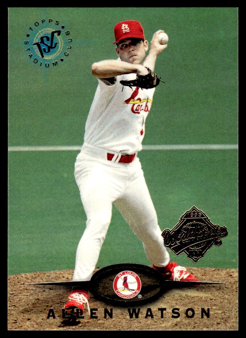 1995 Topps Stadium Club World Series Allen Watson St. Louis Cardinals ...