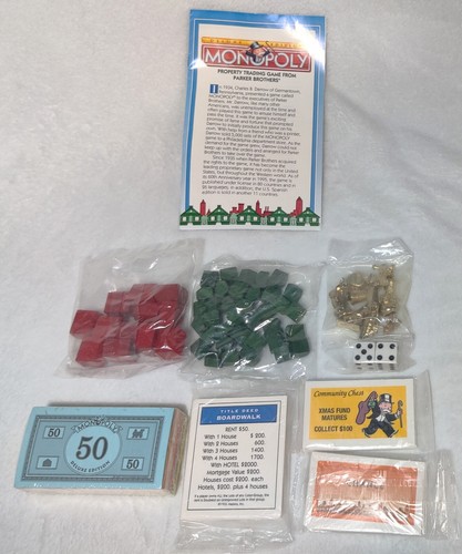 Monopoly Deluxe Replacement Game Components. Wooden and metal pieces ...