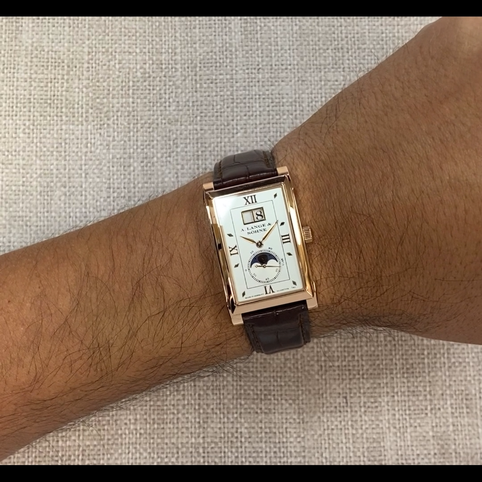 A. Lange & Sohne Cabaret 18k Rose Gold Moonphase Mens Manual Watch 118. ...