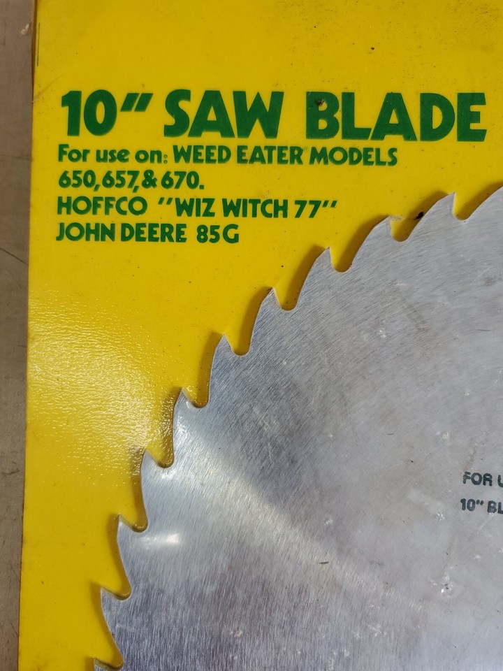 NOS Weed Eater 10" Saw Blade 1017-00 Fits Model 650 657 670 & others ...