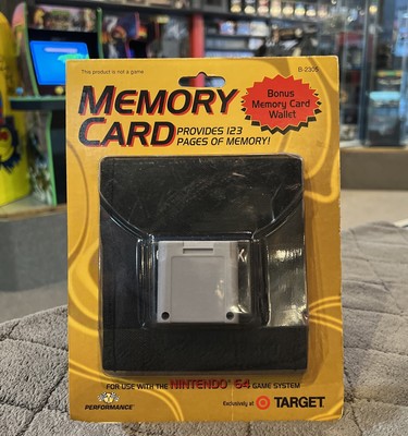 BRAND NEW Nintendo 64 N64 Performance Memory Card 123 Pages With Wallet ...