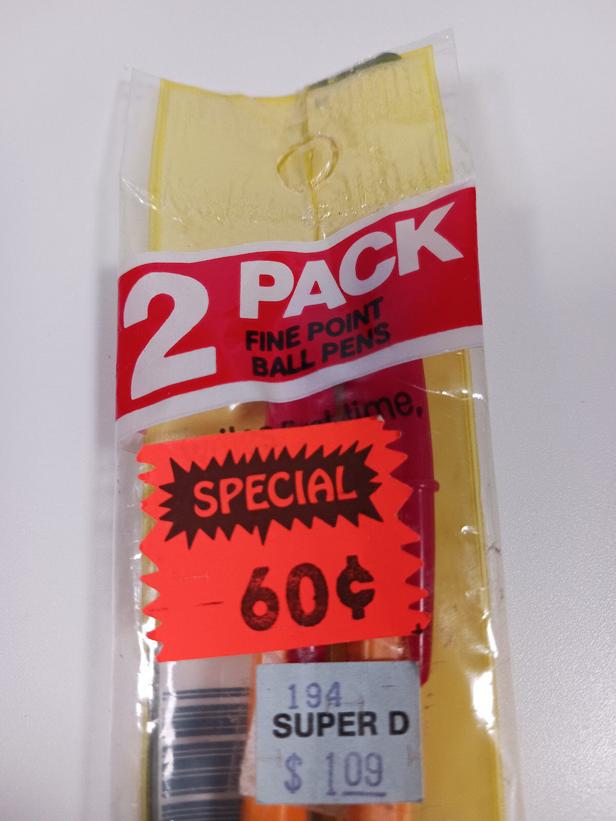 Vintage 1987 BIC Stic Red Ink Fine Point Ball Pens FSP2 - 2 Pack - New ...