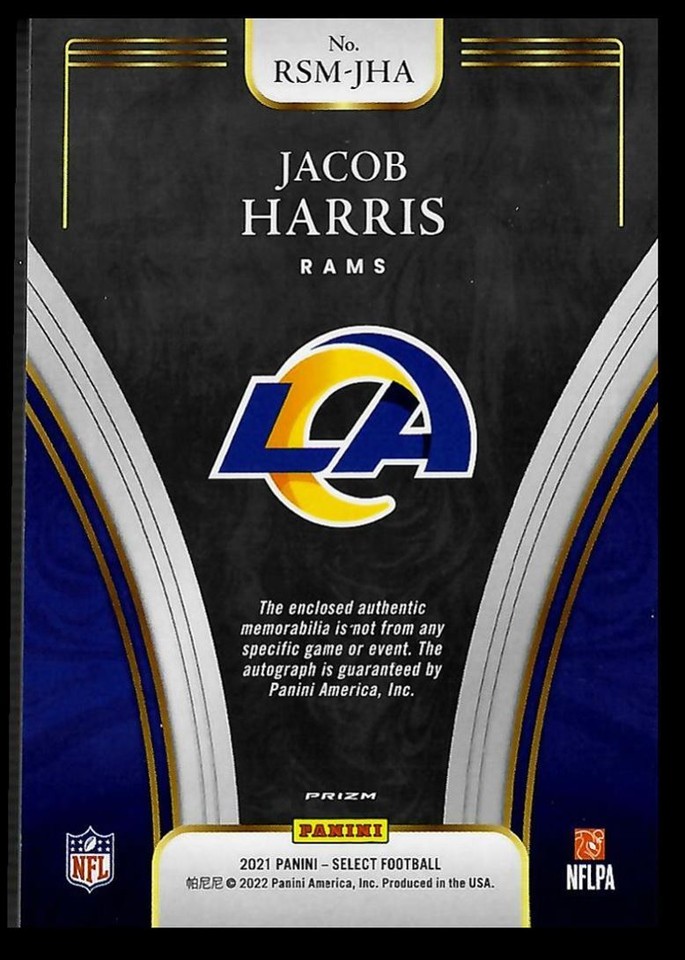 2022 Panini Jacob Harris Auto Los Angeles Rams #BTS-JHA | eBay