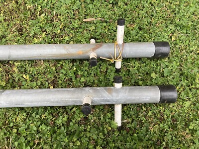 2.4m Galvanised Heavy Duty Clothes Washing Line Post Poles (Pair) | eBay UK