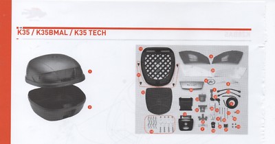 K626TR RICAMBIO CATADIOTTRI BIANCHI per BAULETTO POSTERIORE KAPPA K35NT ...
