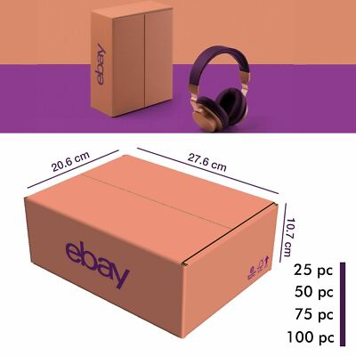 eBay Branded Packaging Small Cardboard Box (20.6cm x 27.6cm x 10.7cm ...