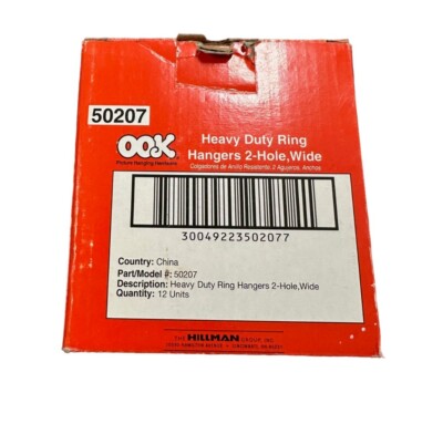 NEW Hillman OOK 50207 Heavy Duty Ring Hanger 2-Hole Wide (BOX OF 11 ...