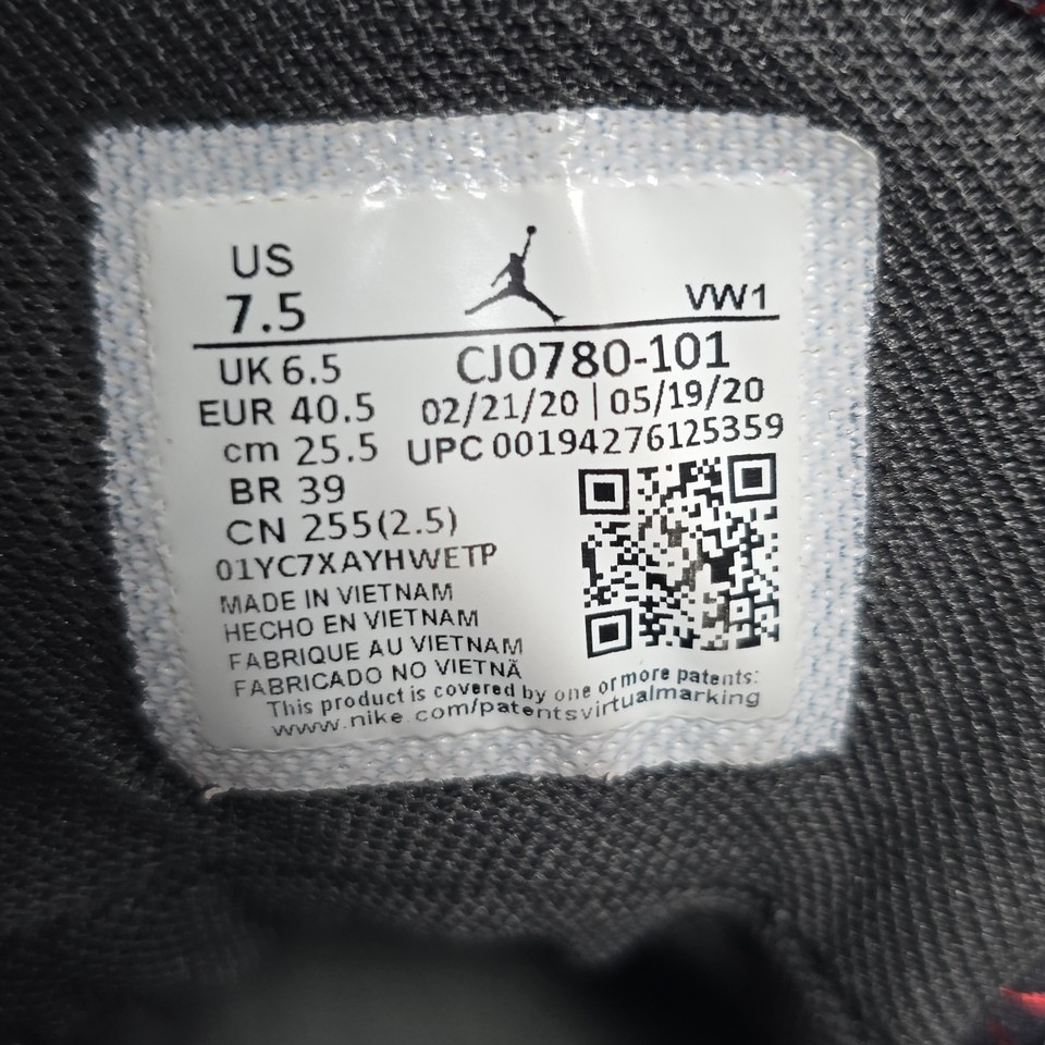 Jordan Westbrook One Take CJ0780 101 White/Black-University Red Men 7.5 ...