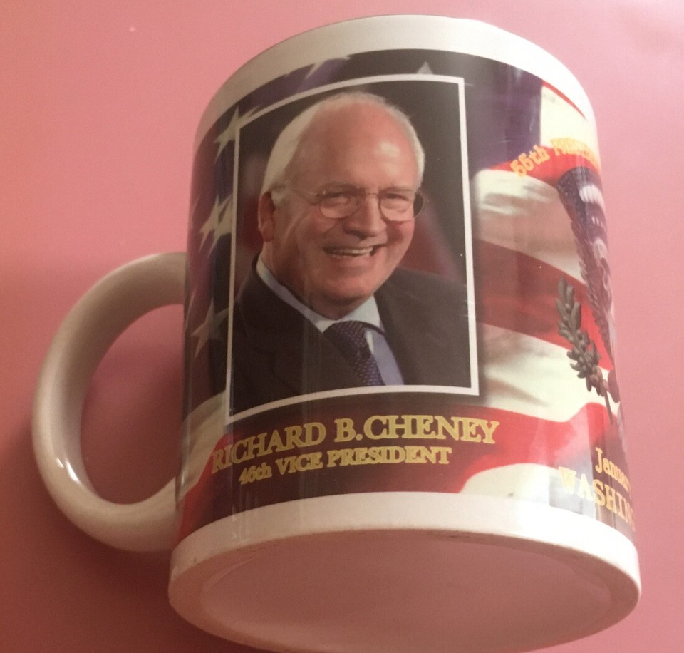 2005 President Bush Vice President Chaney Inaugural Gold Trim Coffee ...