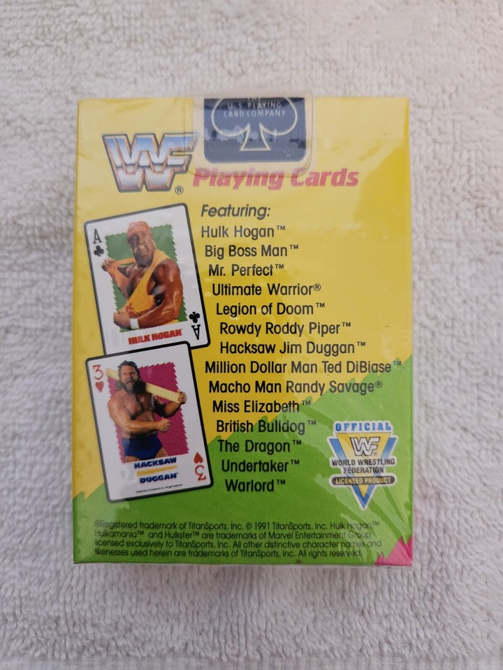 1991 WWF SUPERSTARS PLAYING CARDS SET • HULK HOGAN RANDY SAVAGE NEW ...