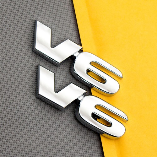 2x Metal V6 Engine Emblem Chrome Rear Trunk Fender 4wd Sport Badge ...