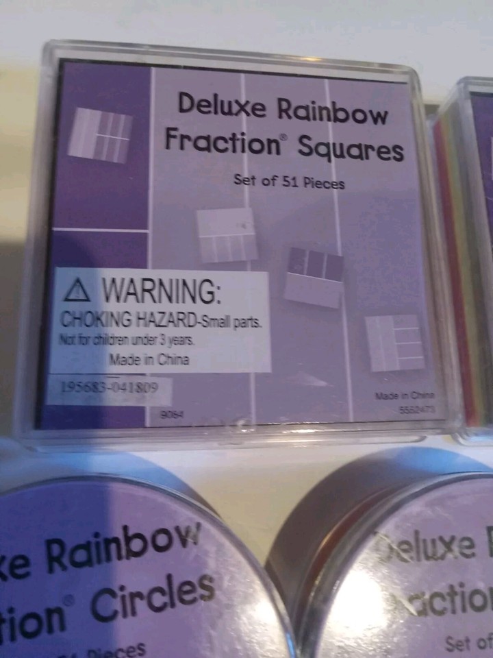 Fraction Squares Fraction Circles Angle Rulers Lot Of 7 Packs Of Math ...