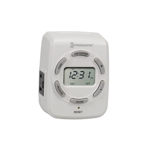 DT122K 15-Amp Digital Indoor Timer - 7-Day Programming & Dual Outlets ...