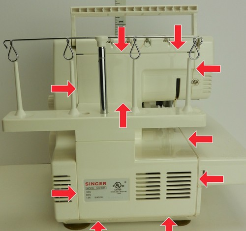 SINGER SERGER 14SH654 Plastic Rear Cover P/N 556173-391 - PART ONLY | eBay