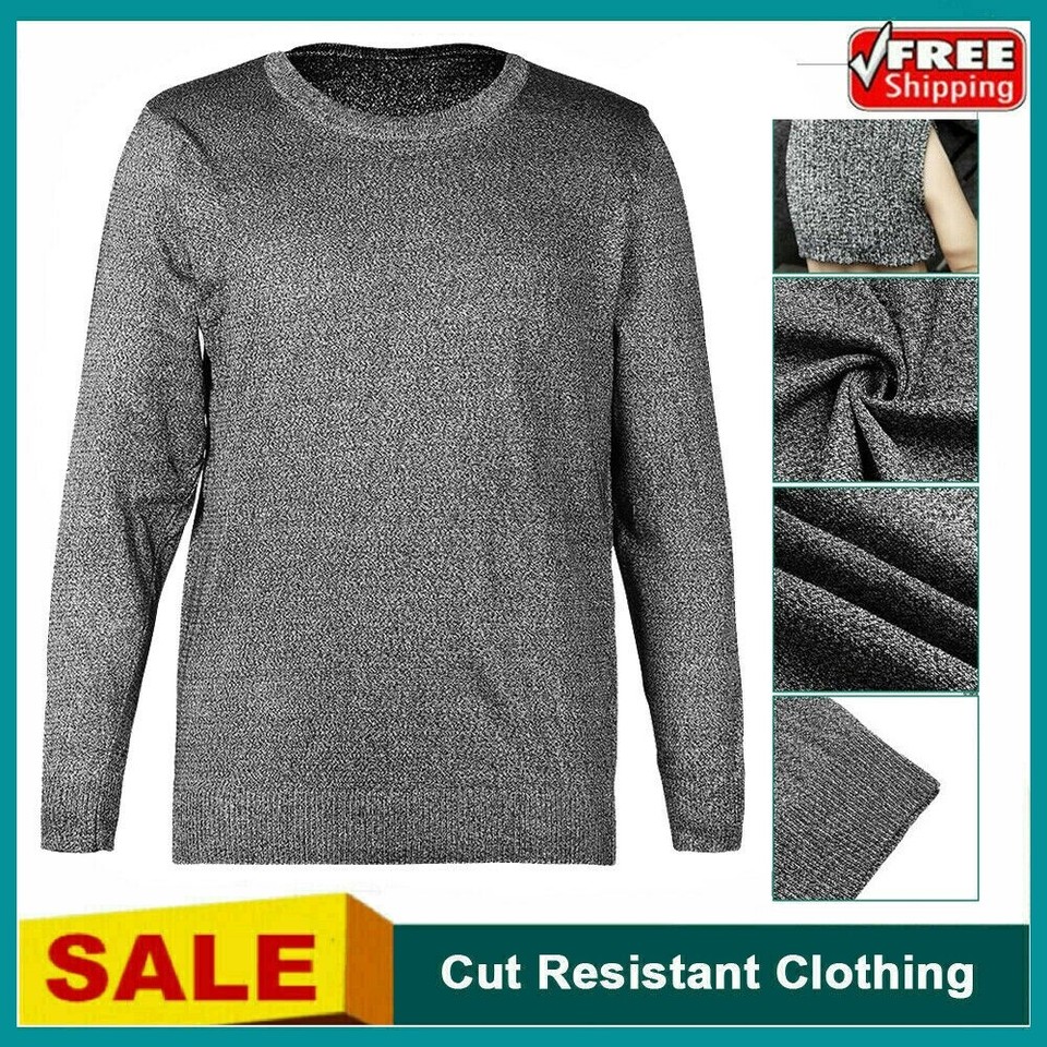 Level 5 Cut Resistant Clothing Anti-Slash Stab Protect Round Neck Shirt ...