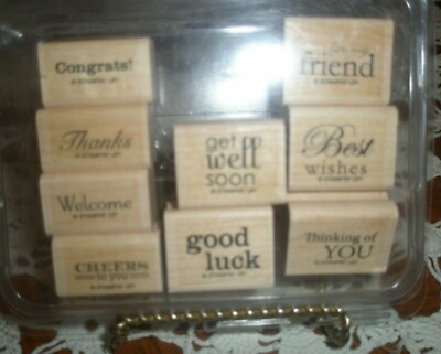 STAMPIN' UP ~ 9 STAMPS ~ WORDS ~ MOUNTED ~ UNKNOWN TITLE | eBay