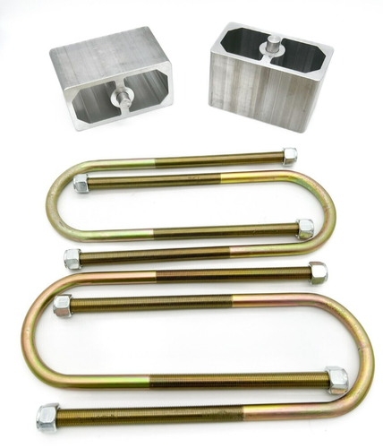 Pair 3" Inch Aluminum Extruded Leaf Spring Lowering Blocks w/ U-Bolt ...