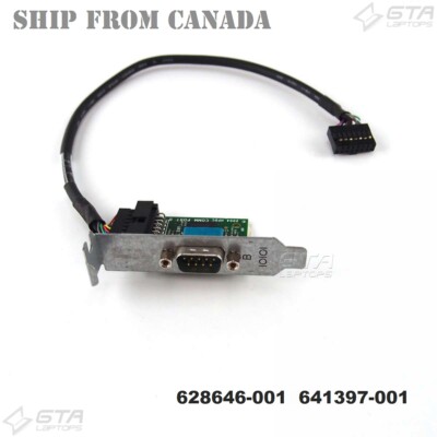 HP Serial Port Adapter with Cable Low Profile 628646-001 641397-001 ...