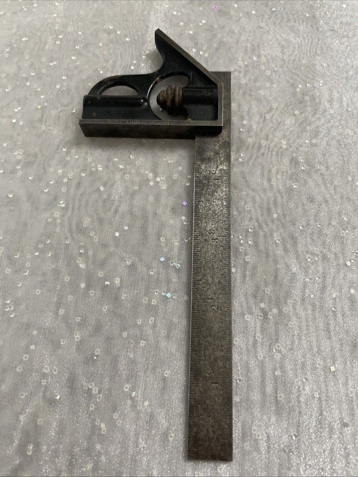 Vintage L. S. Starrett Co No 4 Grad 6” Combination Square Ruler ...