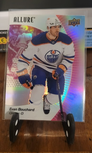 2023-24 Allure Evan Bouchard Pink Lemonade Edmonton Oilers Stanley Cup ...