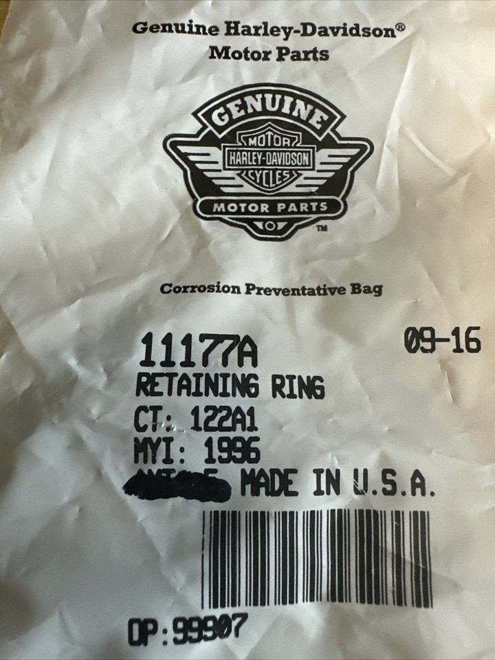 NEW OEM Harley Davidson Motorcycle Piston Shaft Retaining Ring 11177A ...