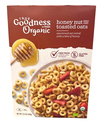 True Goodness by Meijer Organic Honey Nut Toasted Oats Cereal 12.2 oz ...