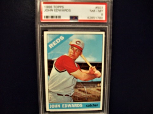 1966 TOPPS BASEBALL#507 JOHN EDWARDS REDS PSA-8 NMMT SET BREAK | eBay
