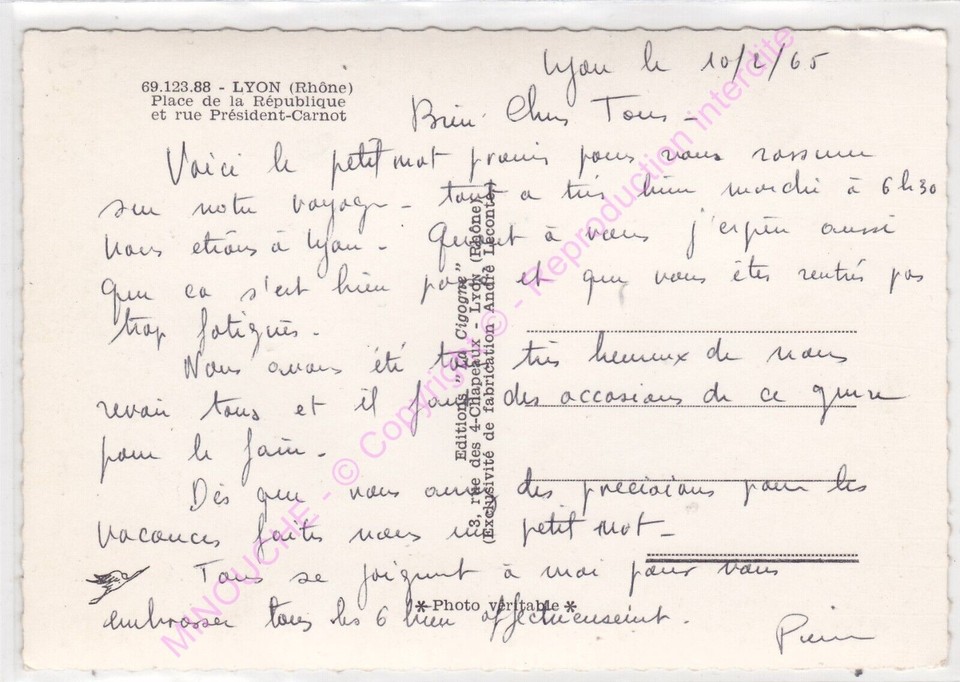 Cpsm 69002 Lyon Place Of La Republic Street President Carnot Cars ...