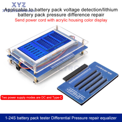 1S-24S Lithium Battery Pack Single Cell Voltage Tester For Lifepo4 Li ...